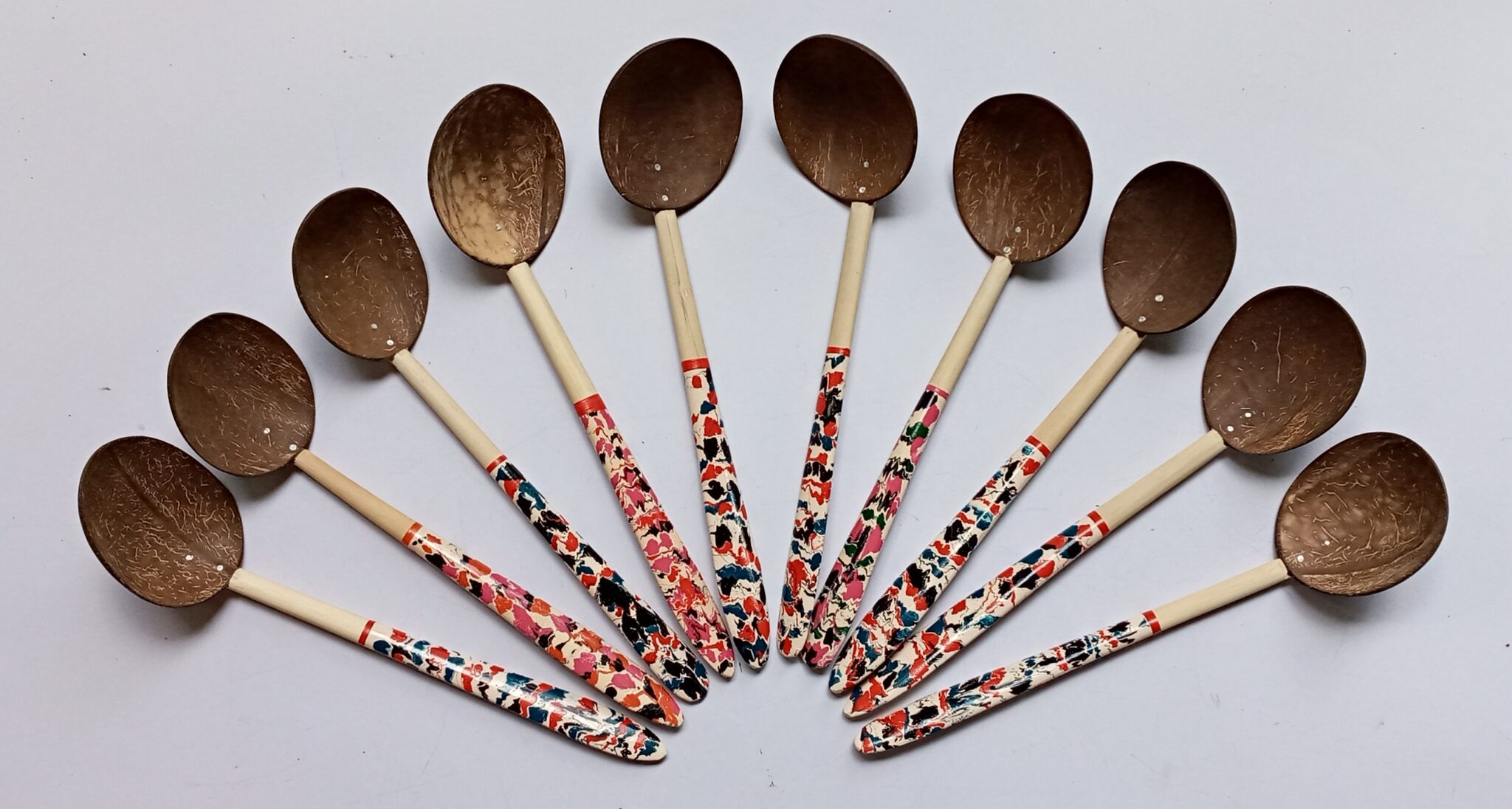 10″ Handmade Coconut Shell Wooden Spoon - The Ceylon Craft