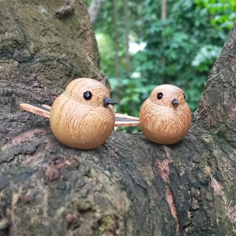 Miniature Wooden Bird - The Ceylon Craft