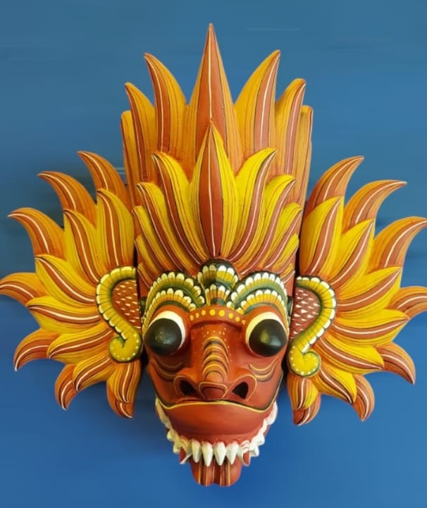 Sri Lankan Traditional Fire Demon Mask - The Ceylon Craft